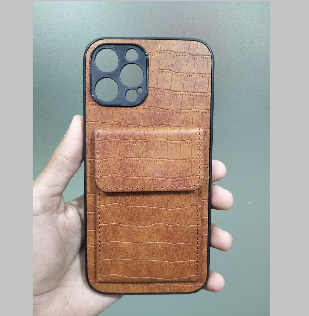 PK144 pattern back pocket case brown – pk.covers